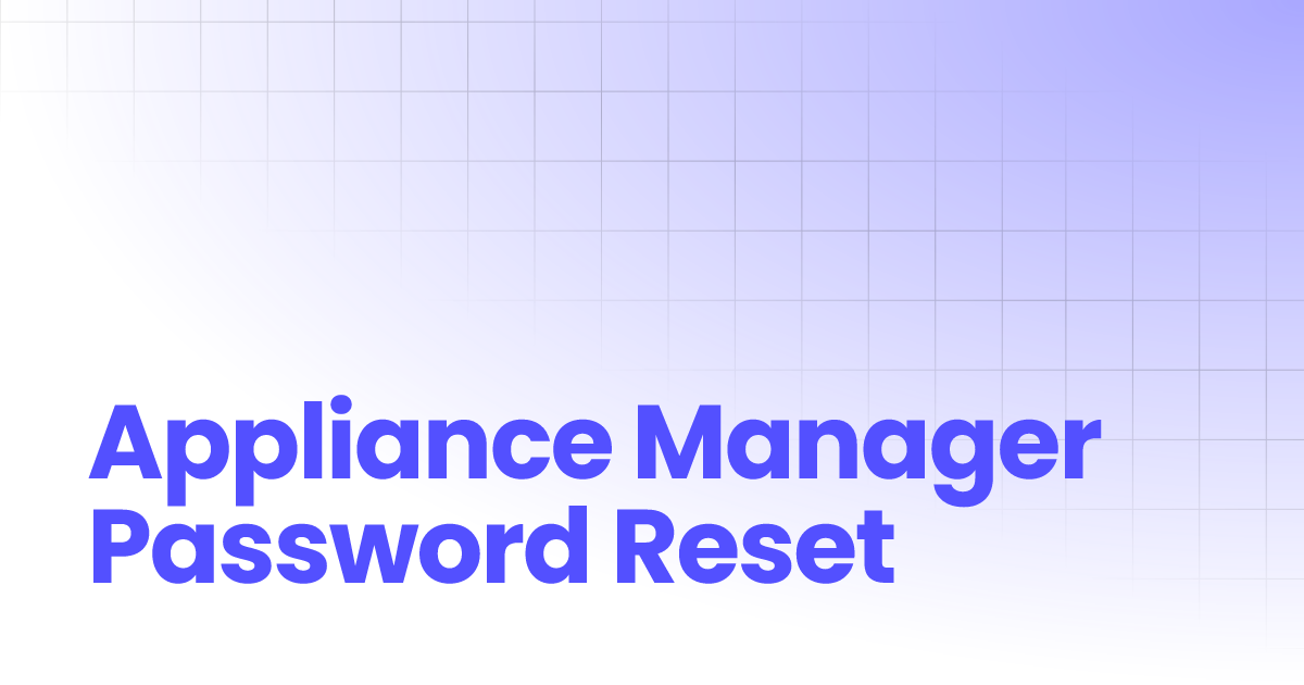 Appliance Manager Password Reset | ExaVault (formerly SmartFile)